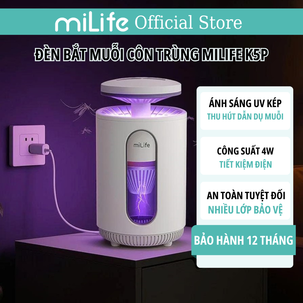 Đèn bắt muỗi côn trùng miLife K5P | Shopee Việt Nam