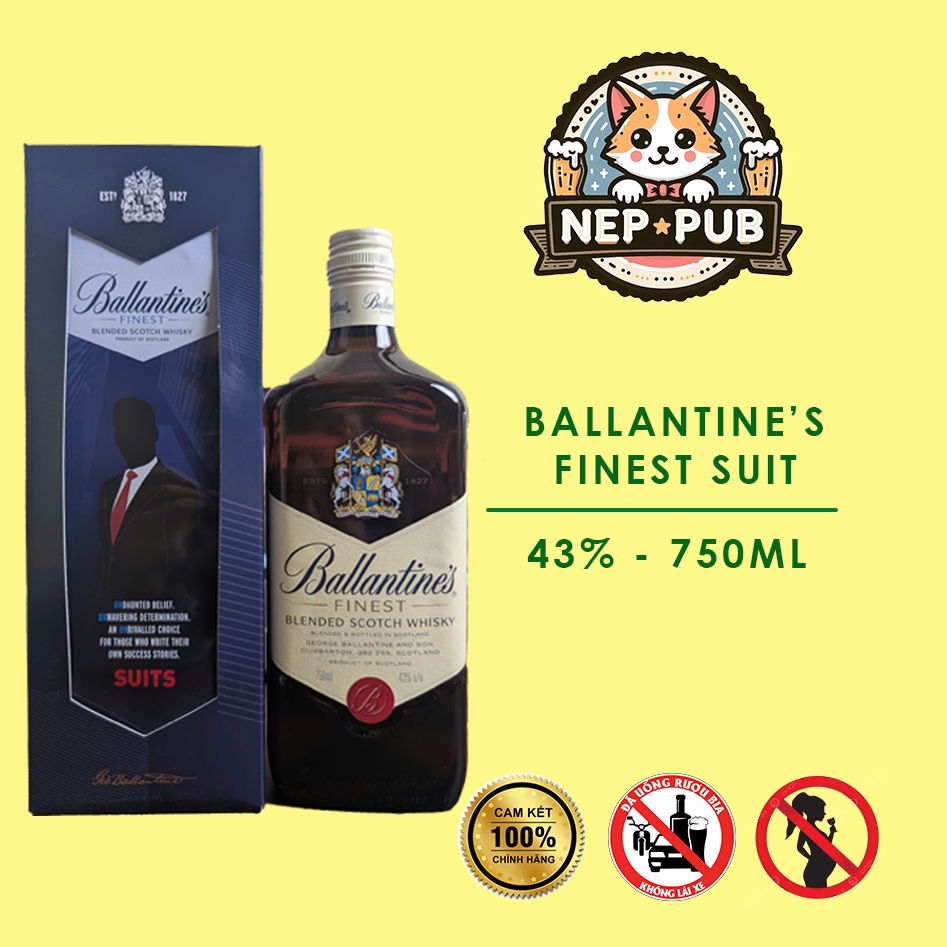 BALLANTINES FINEST SUIT whisky Blended Scotch | Shopee Việt Nam