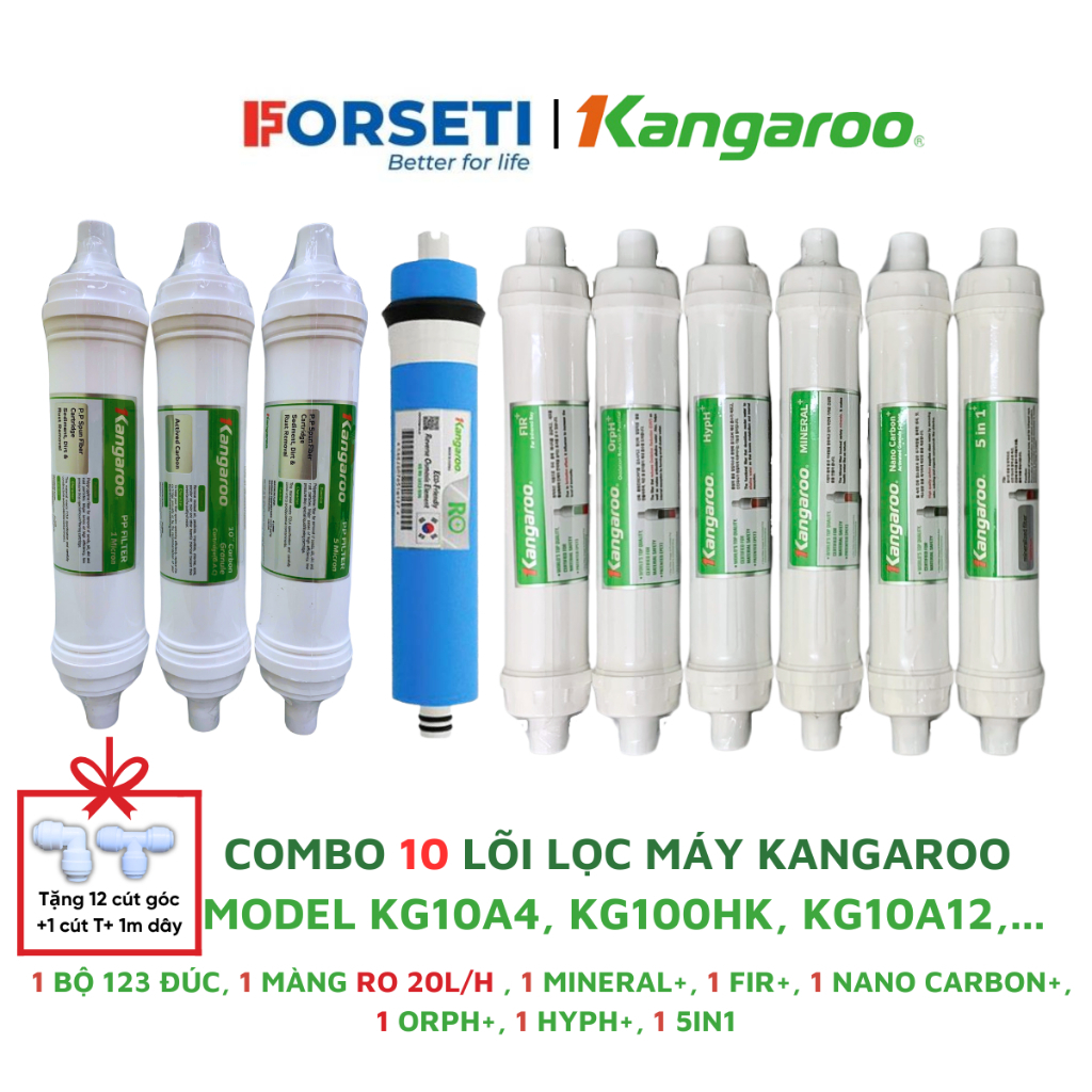 Combo 10 Lõi Lọc Nước Kangaroo Dòng Hydrogen (Model KG10A4, KG100HK, KG10A12,...) | Shopee Việt Nam