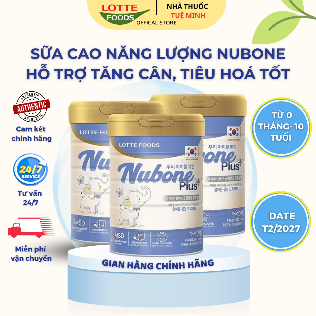 [CHÍNH HÃNG] Sữa cao năng lượng Nubone Step 1, Step 2, Nubone Plus+ lon ...