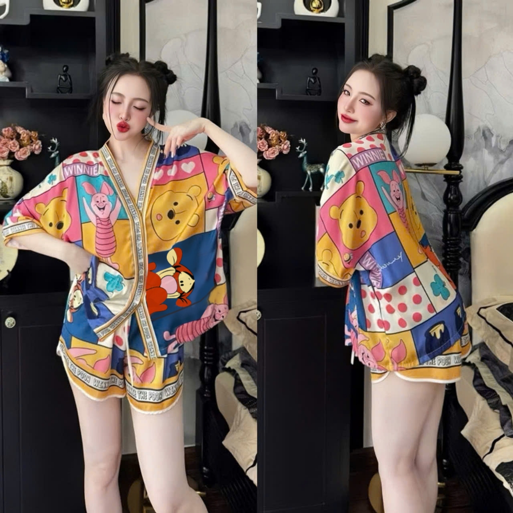 Bộ ngủ nữ pijama mặc nhà set bộ đồ ngủ pyjama Hisexy Lụa Latin Form ...