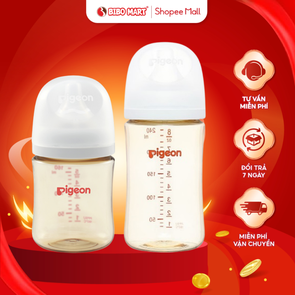 Bình Sữa Pigeon Softouch Baby-Friendly World PPSU Cao Cấp Plus WN3 Thế Hệ Thứ 3 Chịu Nhiệt Tốt ...