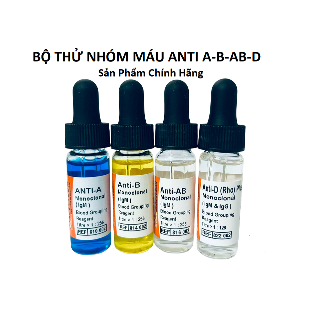 Bộ Anti B Anti A AntiAB Anti D 10 ml Sản Phẩm Chính Hãng Nhập Khẩu Anti ...