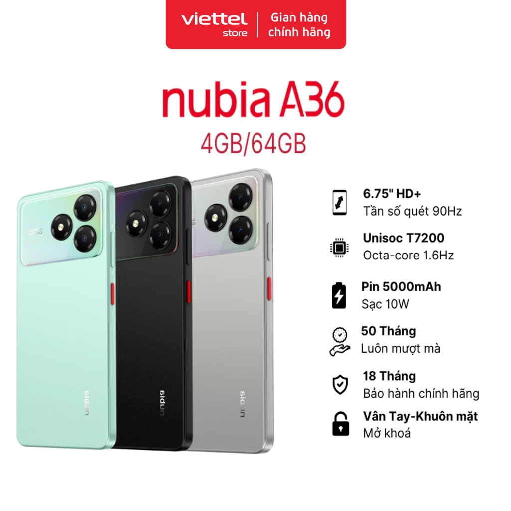 Điện thoại Nubia A36 4GB 64GB Chính hãng | Shopee Việt Nam