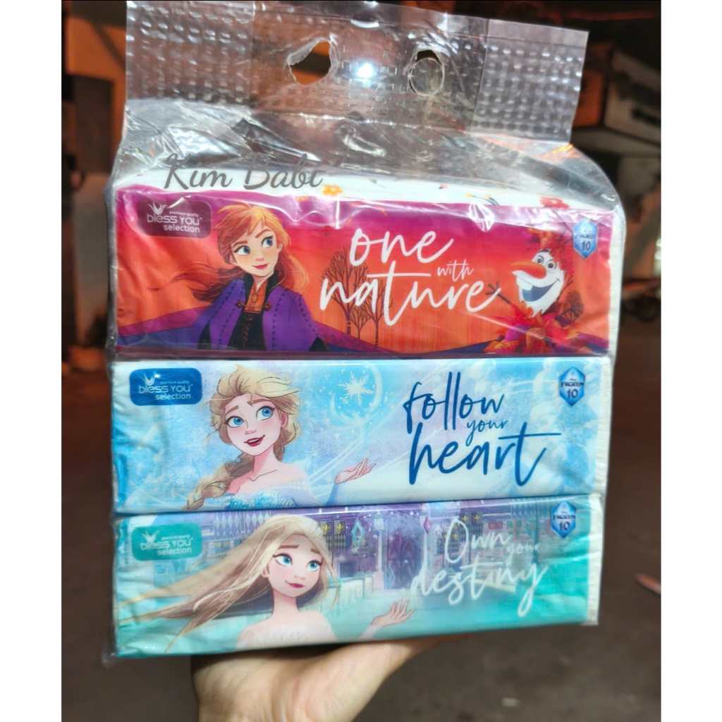 [Chính hãng có mã QR] Khăn giấy rút lụa Bless you phiên bản Frozen Elsa ...