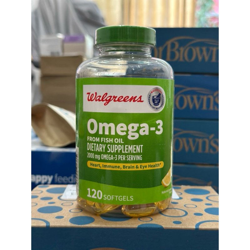 Viên bổ sung Omega 3 Walgreens Fish Oil Heart Immune Brain Health ...