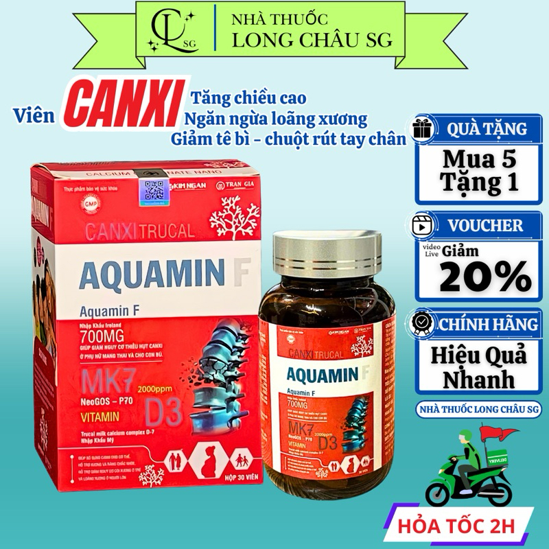 Viên Uống Canxi Hữu Cơ Trucal Aquamin MK7 – Tăng Chiều Cao, Giảm Loãng Xương, Canxi Cho Bà Bầu ...