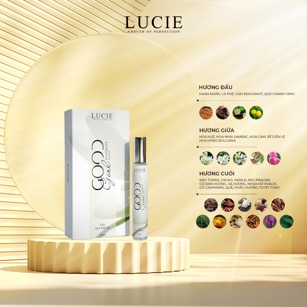 Nước hoa nữ LUCIE Goodgirl 10ml dạng xịt, hương thơm nhẹ nhàng, bay ...