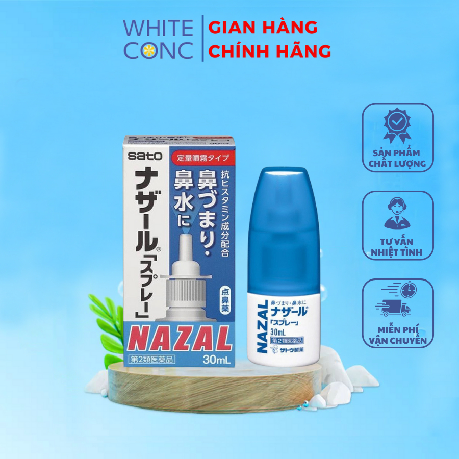 Xịt mũi giảm ngạt mũi Nazal White Conc Nhật Bản 30ml | Shopee Việt Nam