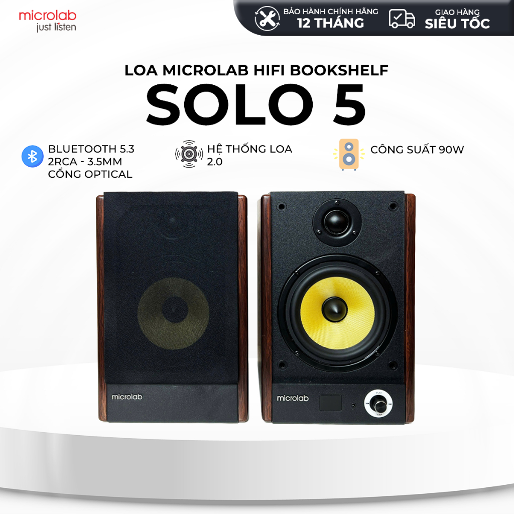 LOA MICROLAB SOLO5 90W HIFI BOOKSHELF SPEAKER - BLUETOOTH | Shopee Việt Nam
