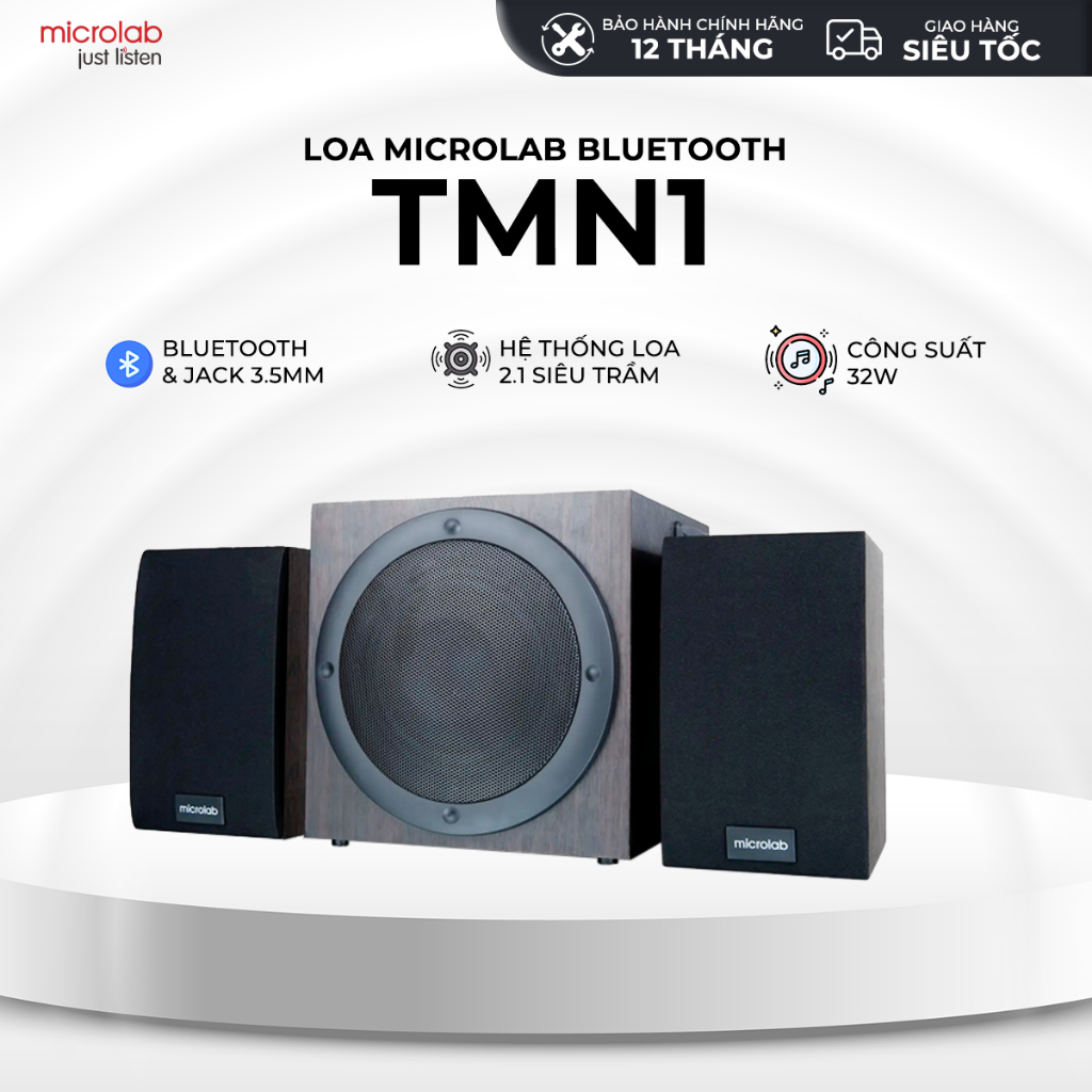 Loa Bluetooth Microlab TMN1/2.1BT - Hệ Thống Loa 2.1 - 32W | Shopee ...