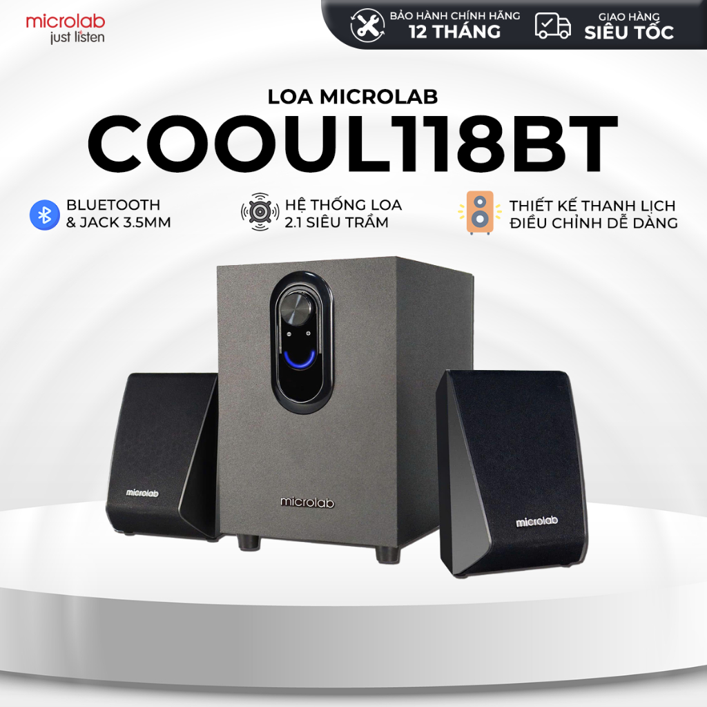 Loa Vi Tính Bluetooth MICROLAB COOUL118BT 2.1, Công Suất 11W | Shopee Việt Nam