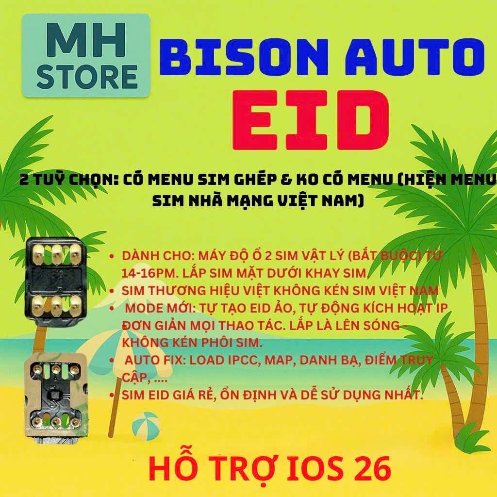 Sim ghép Bison EID Auto 2025/ Bison new 1.01 all in one/ sim ghép DB ...