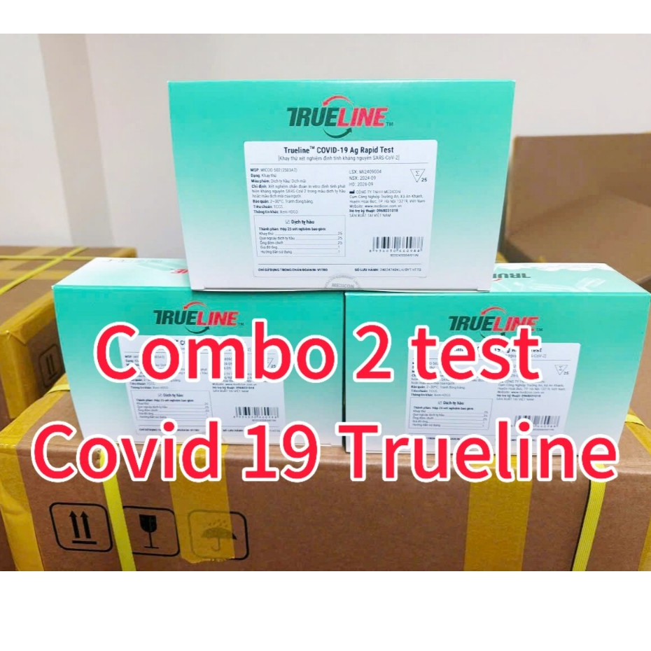 2 bộ kit test nhanh Covid 19 hãng TRUELINE chính xác 99,9% dùng cho thử ...