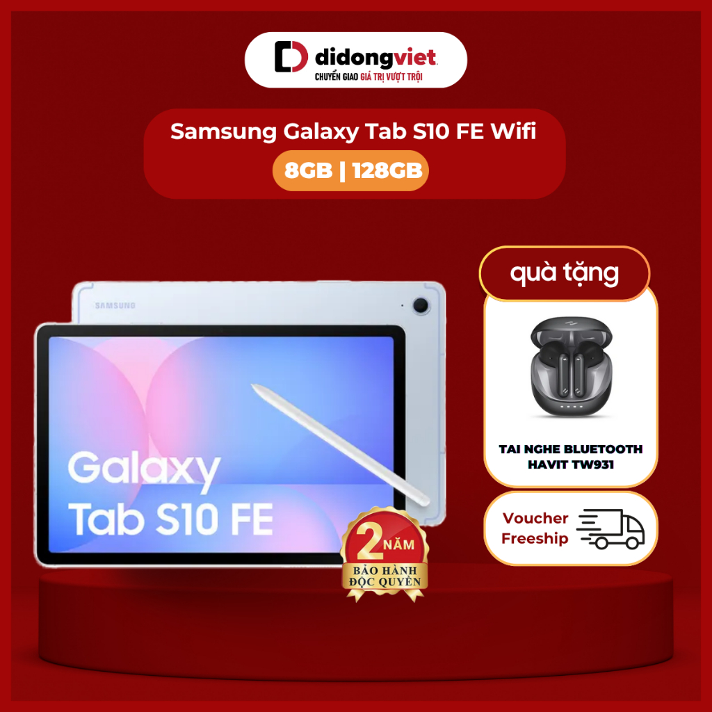 Máy Tính Bảng Samsung Galaxy Tab S10 FE Wifi 8GB|128GB, Màn hình 10,9" 90Hz - AI trợ lý | Bảo ...