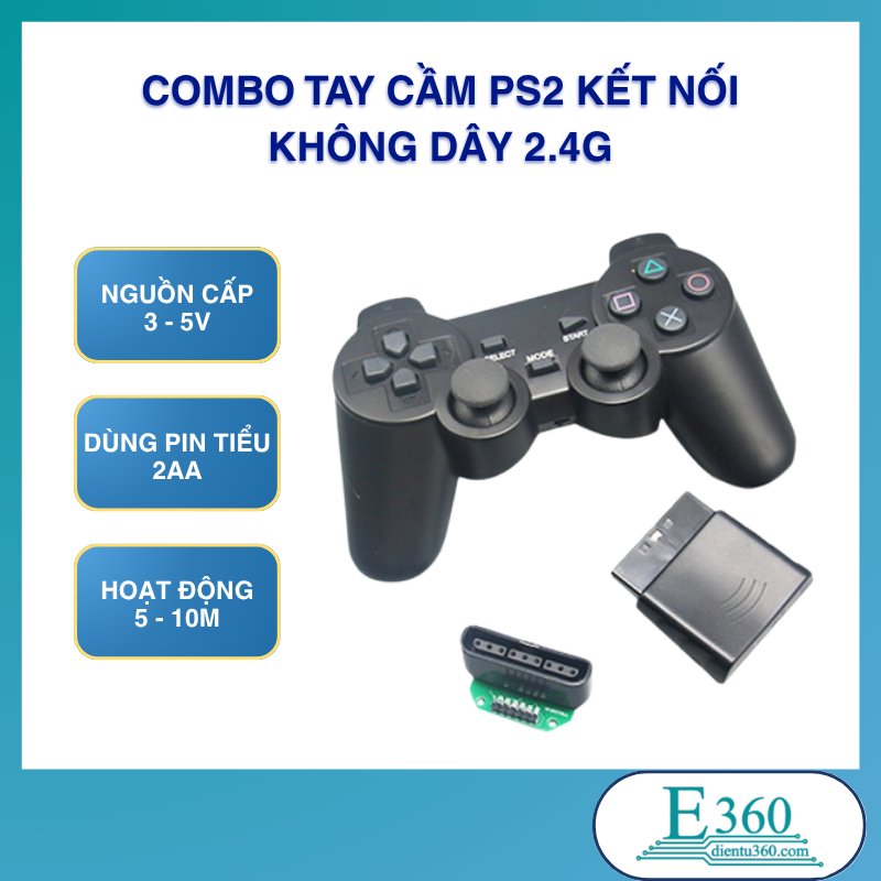 Combo Tay Cầm PS2 Kết Nối Không Dây 2.4G | Shopee Việt Nam