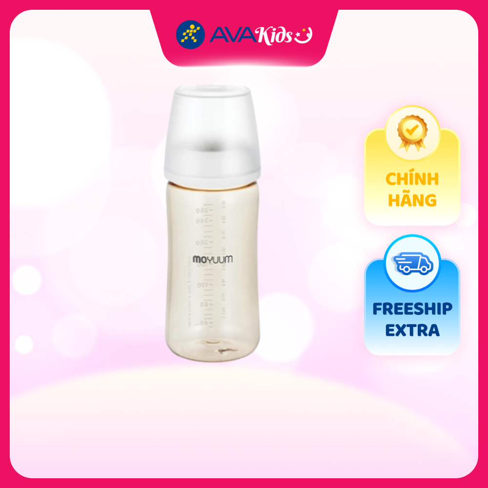 Bình sữa nhựa PPSU Moyuum cổ rộng thế hệ 3 270 ml (3 - 6 tháng) | Shopee Việt Nam