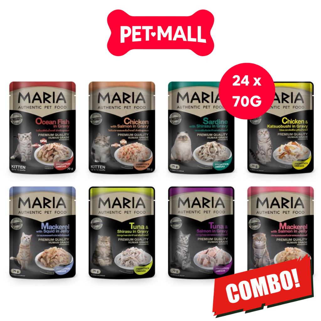 Combo 24 gói 70G - Pate cho mèo MARIA Cat Cao Cấp từ Thái Lan - mèo con ...