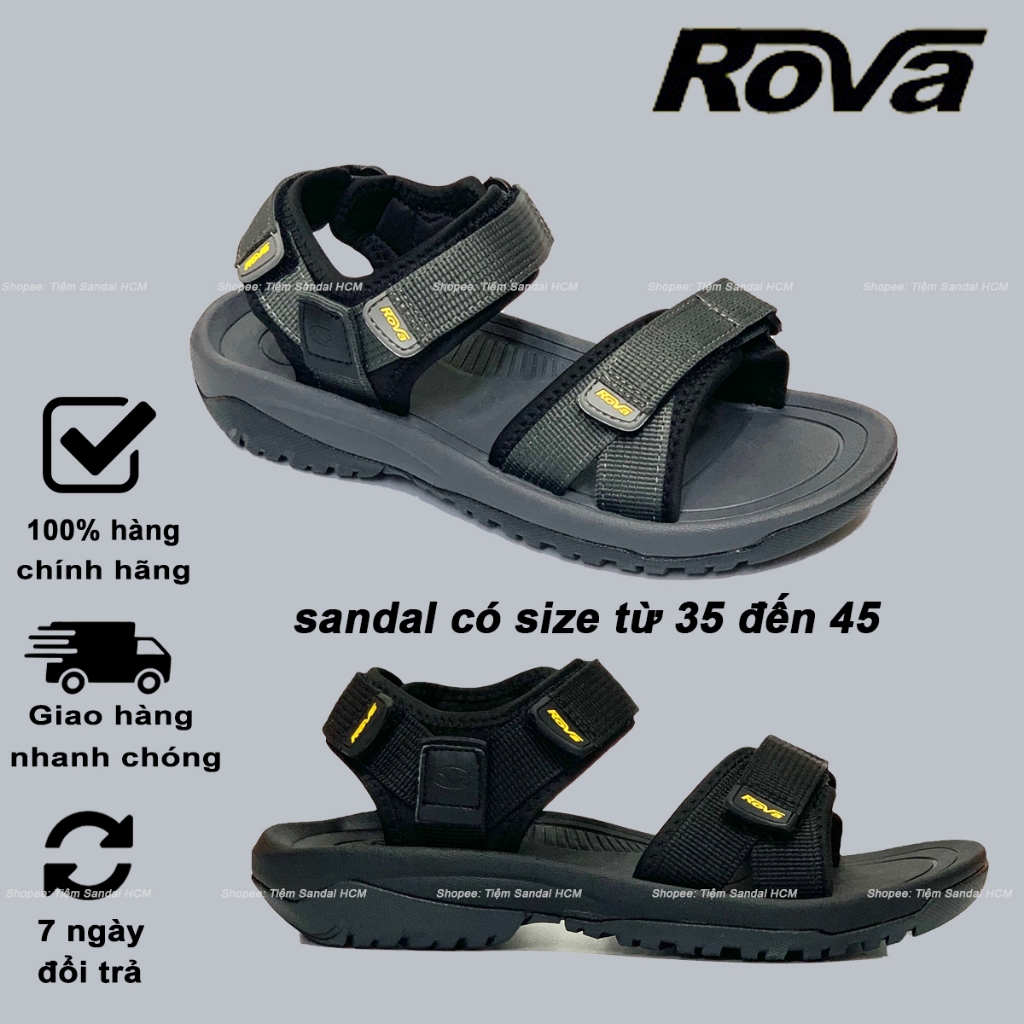 [Có size 35 đến 45] Sandal 2 Quai Nam Nữ Đế Đúc Chống Trơn Hiệu Rova ...