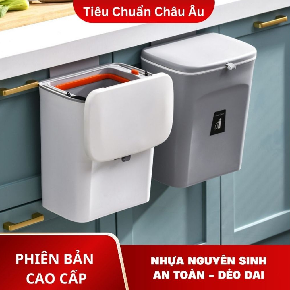 Thùng Đựng Rác treo cánh tủ nhà bếp có nắp to mini nhà vệ sinh phòng ...