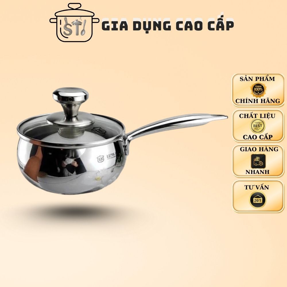 Nồi Quánh LUNKAI Inox Cao Cấp Đúc Liền Nguyên Khối Size 12cm Nấu Cháo ...