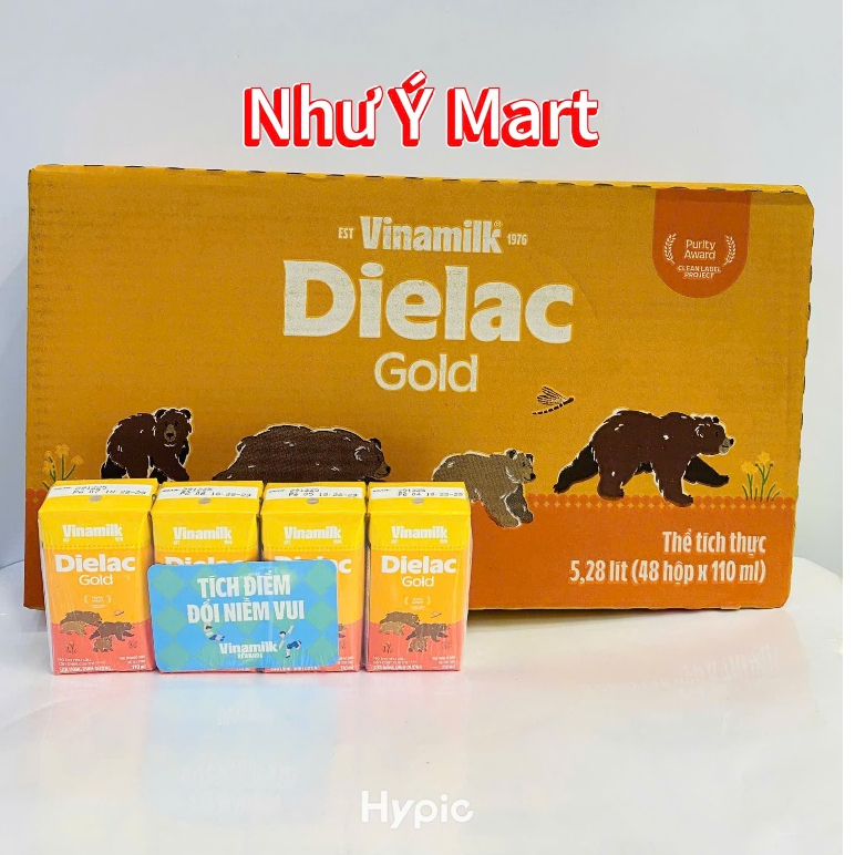 Sữa bột pha sẵn Vinamilk Dielac Gold - Thùng 48 hộp 110ml | Shopee Việt Nam