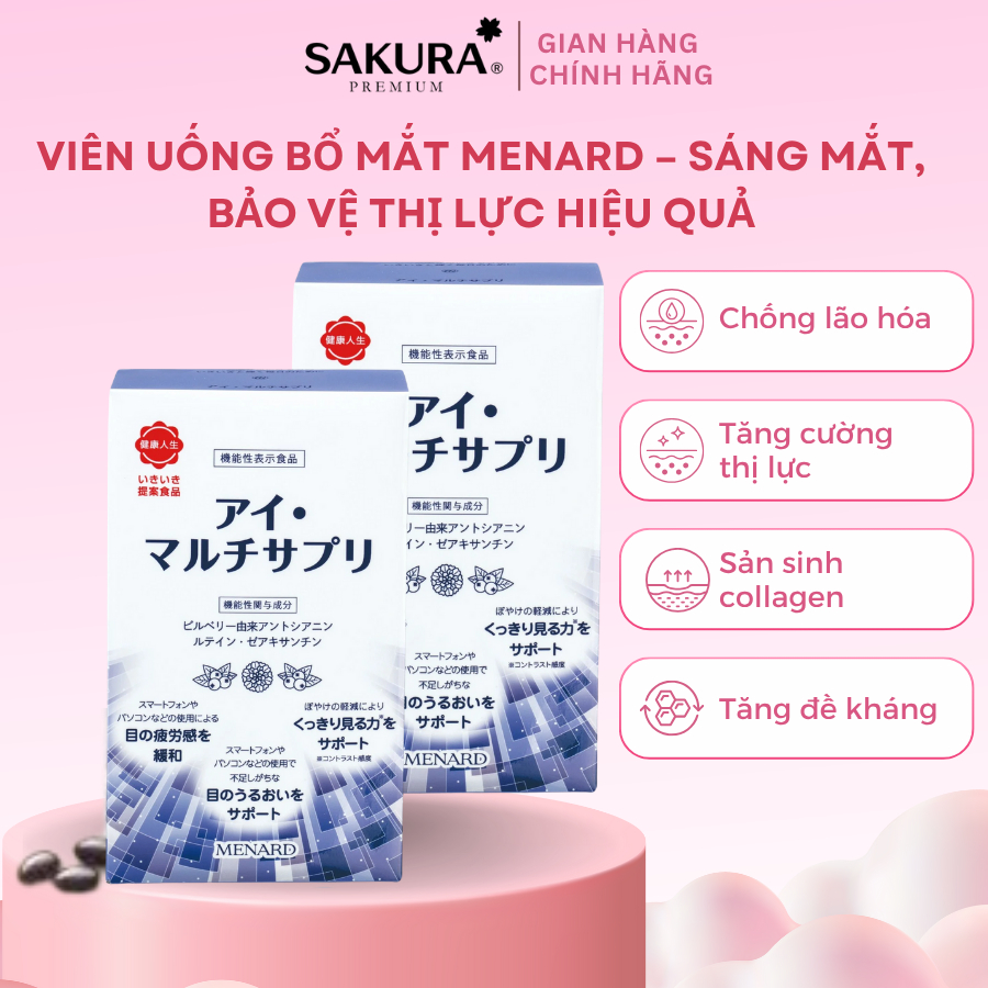 Viên uống bổ mắt Menard Eye Multi Supplement Nhật Bản – sáng mắt, tăng ...