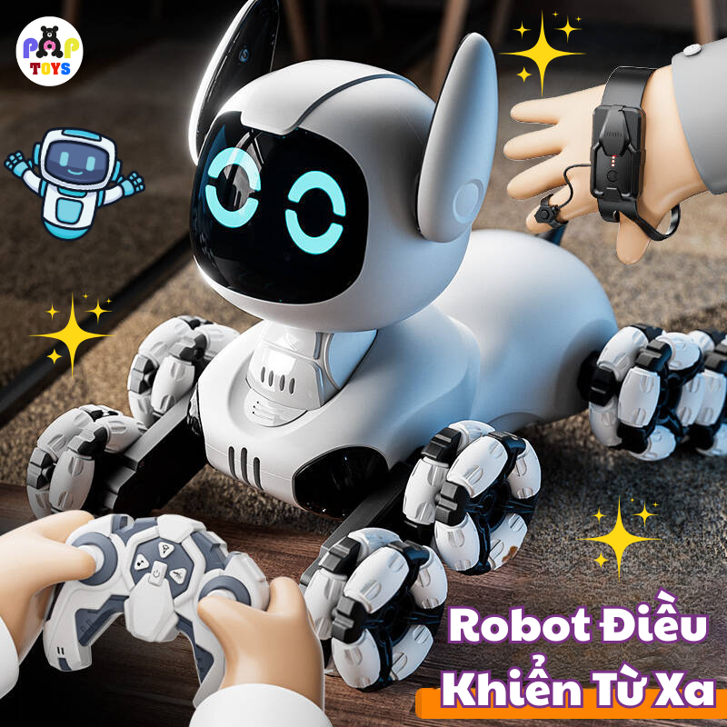 Đồ Chơi Robot Chó Điều Khiển Từ Xa Cảm Ứng Thay Đổi Biểu Cảm Mắt Khi ...