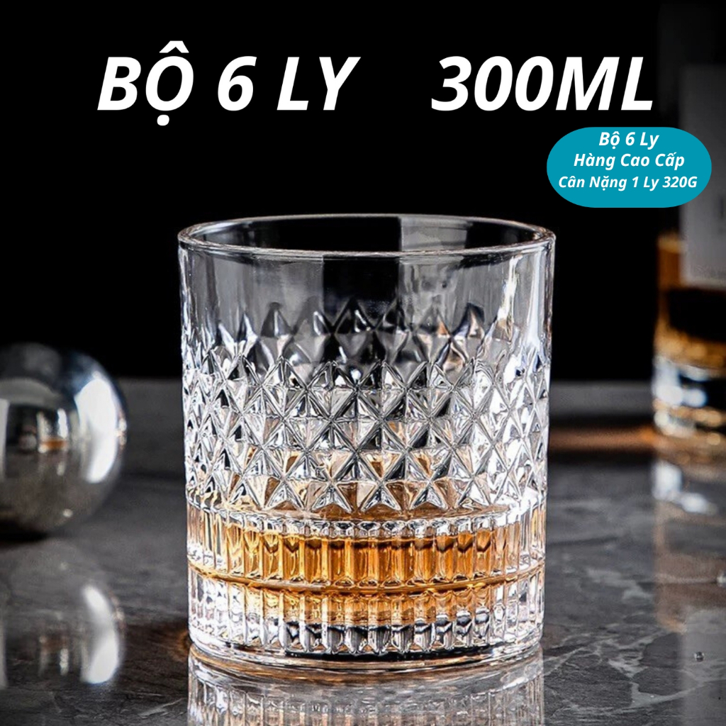 Bộ 6 ly Whisky thuỷ tinh Cao Cấp YUJING 300ML ( MÃ 3702 - 14 ) | Shopee ...