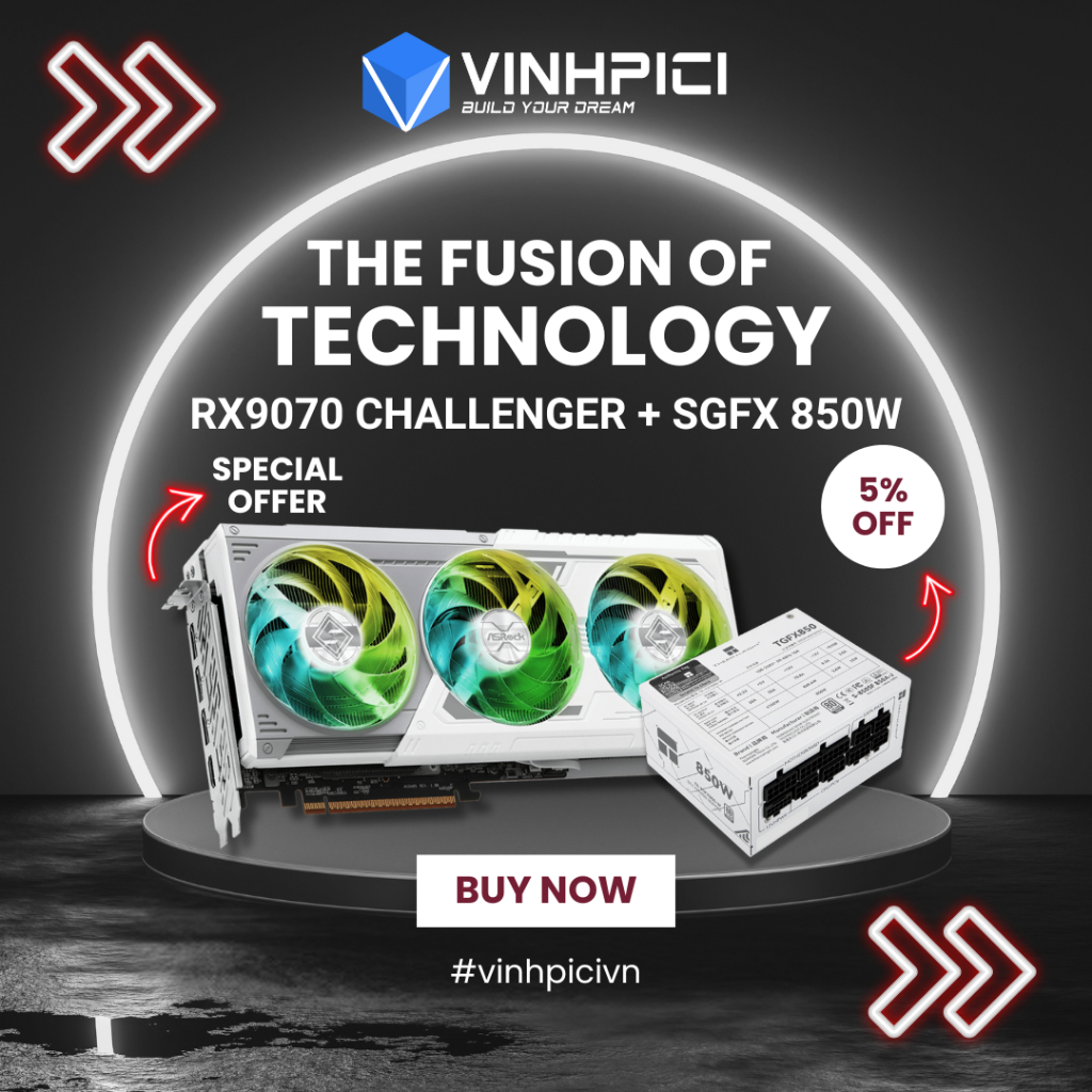 Bộ máy tính COMBO GPU AMD (RX 9070 STEEL LEGEND + THERMALRIGHT SGFX ...