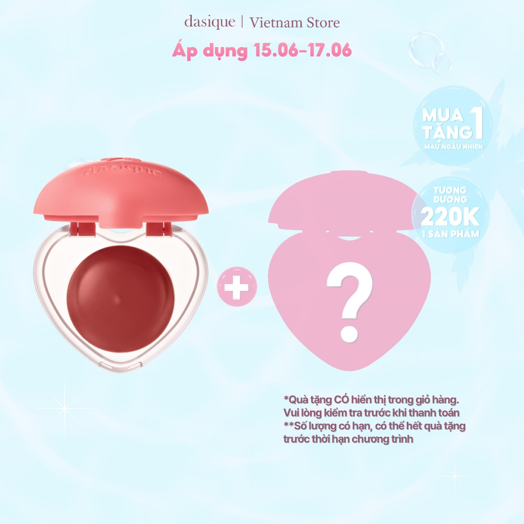 [Buy 1 Get 1] Son bùn đa năng Dasique Heart Souffle Pot 6.5g | Shopee ...
