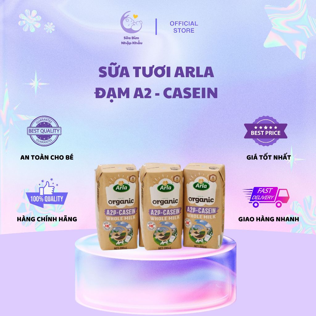 [DATE MỚI] Sữa Tươi Hữu Cơ Arla Organic A2 Beta Casein Hỗ Trợ Tiêu Hóa ...