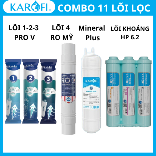 Combo 11 lõi lọc Karofi dùng cho máy KAH-H58, KAD-X68, KAH-X29, KAQ-X18 ...