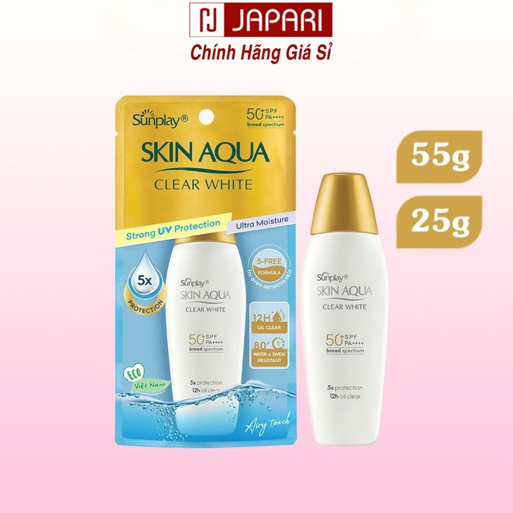 Kem Chống Nắng Skin Aqua Nắp Vàng Clear White Cho Da Dầu Mụn - Kcn ...
