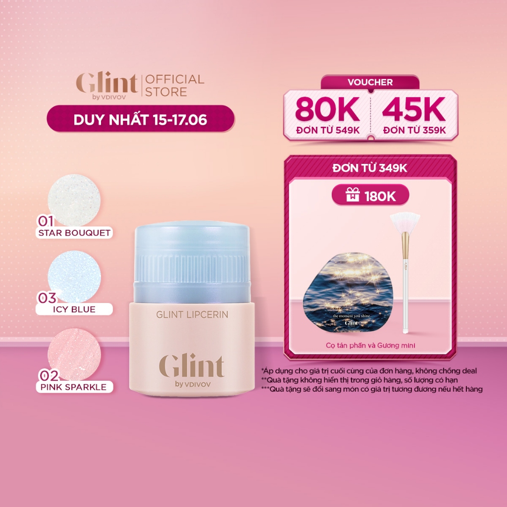 [Glint By VDIVOV Official] [SẢN PHẨM MỚI] Dưỡng môi ẩm mượt căng mọng Glint Lipcerin 15ml ...