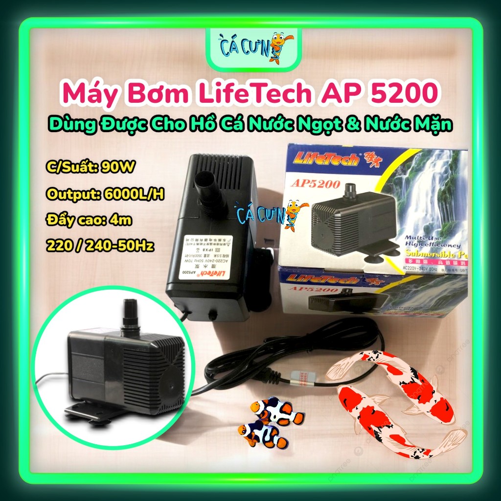 Máy bơm lọc nước Lifetech Ap-5200 | Máy Bơm 70w cho hồ cá cảnh (HÀNG CTY) | Shopee Việt Nam