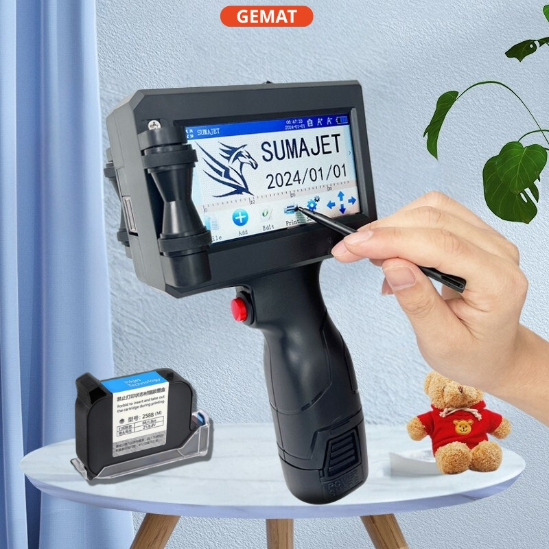 Máy in date cầm tay GEMAT phiên bản tiếng việt chiều cao in 2 đến 12 ...