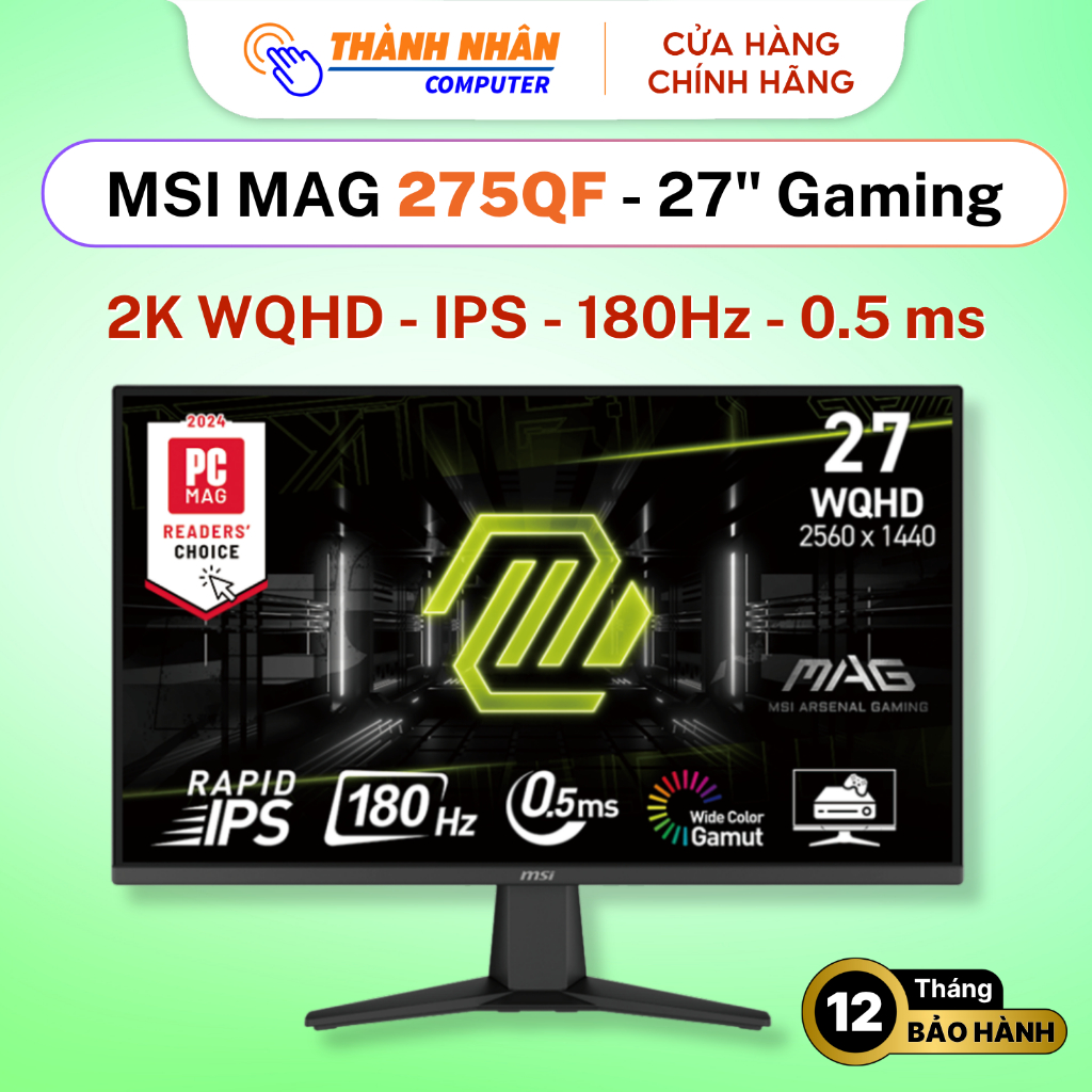 Màn Hình Gaming MSI MAG 275QF (27 inch - 2K - IPS - 180Hz - 0.5ms ...