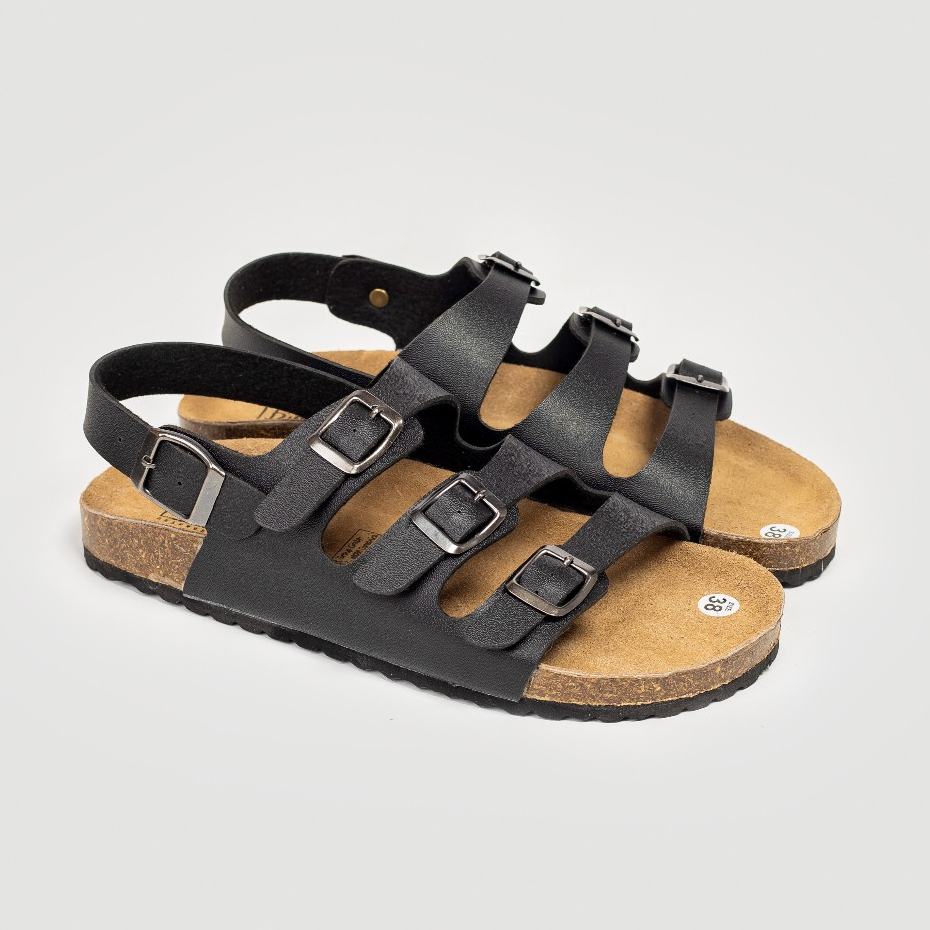 Sandal DA PU Đế Trấu Ba Quai Ngang Unisex Birken Vietnam Bioline - PU13 ...