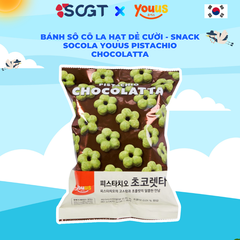 Bánh Sô Cô La Hạt Dẻ Cười - Snack Socola Youus Pistachio Chocolatta ...