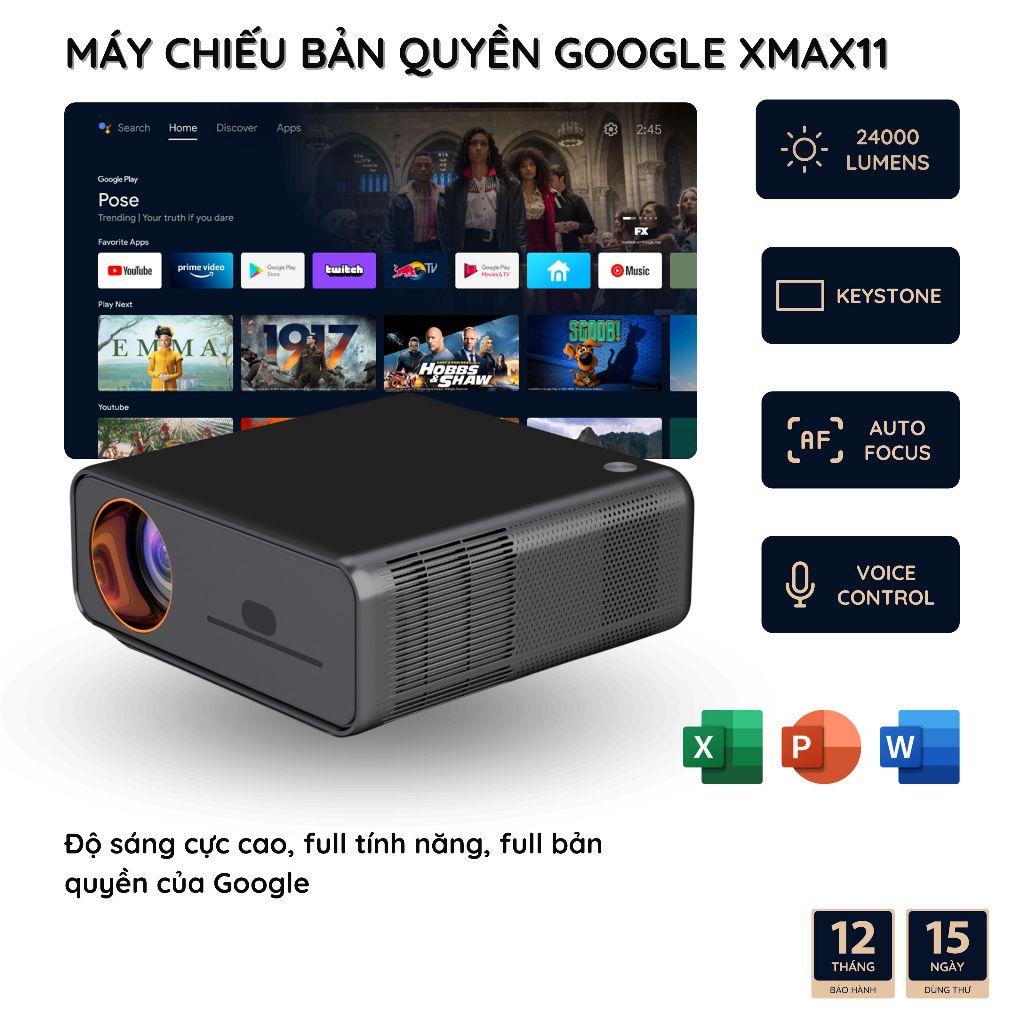 Máy Chiếu Phim KAW Xmax 11 Chính Hãng – Máy Chiếu Cao Cấp Hỗ Trợ 4K, Màn Full HD+ Auto Focus ...
