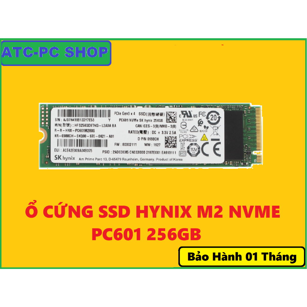 Ổ CỨNG CŨ SSD M2 NVME 256GB, 512GB HYNIX PC601 CŨ GIÁ RẺ NHẤT SHOPEE ...