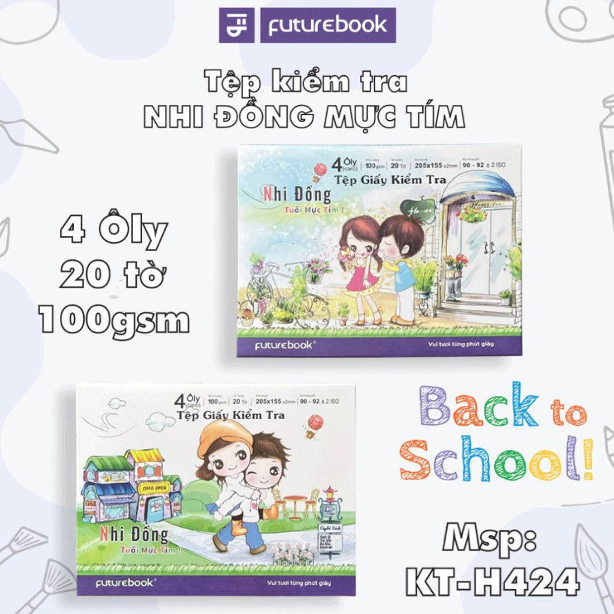 Giấy Kiểm Tra FUTUREBOOK tệp 20 Tờ 4 Ôly 100GSM - NHI ĐỒNG KT-H424 ...