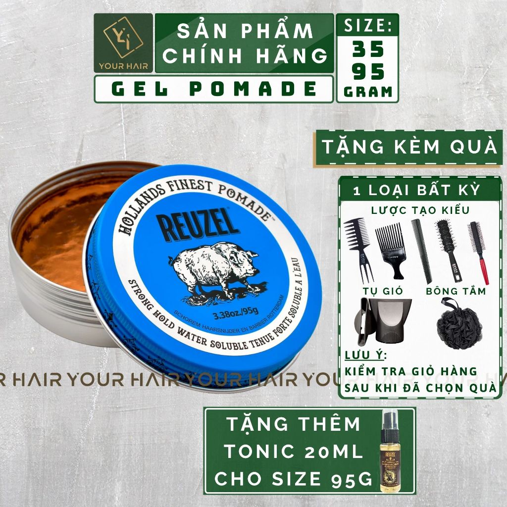 Sáp vuốt tóc Reuzel Blue Pomade - 35g & 95g | Shopee Việt Nam