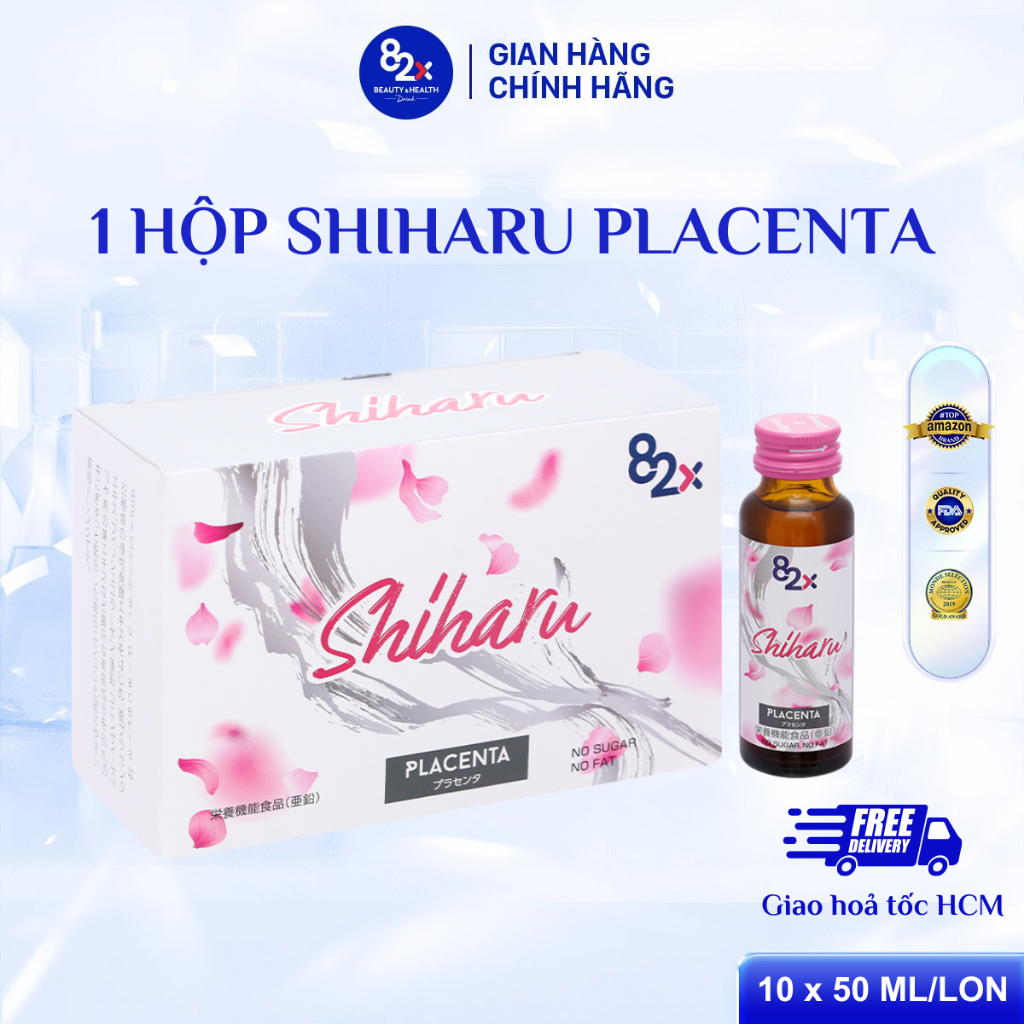 Hộp 10 Chai Thực Phẩm Bổ Sung 82X Shiharu Placenta | Shopee Việt Nam