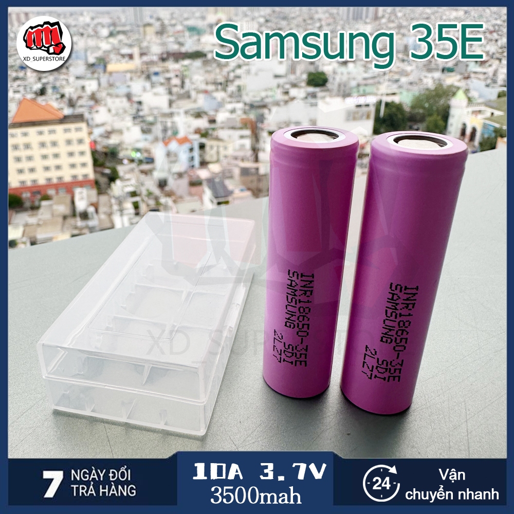 Chính hãng mới Pin 18650 Samsung 35E 3500mah 3.7V 10A Sản xuất tại Hàn ...