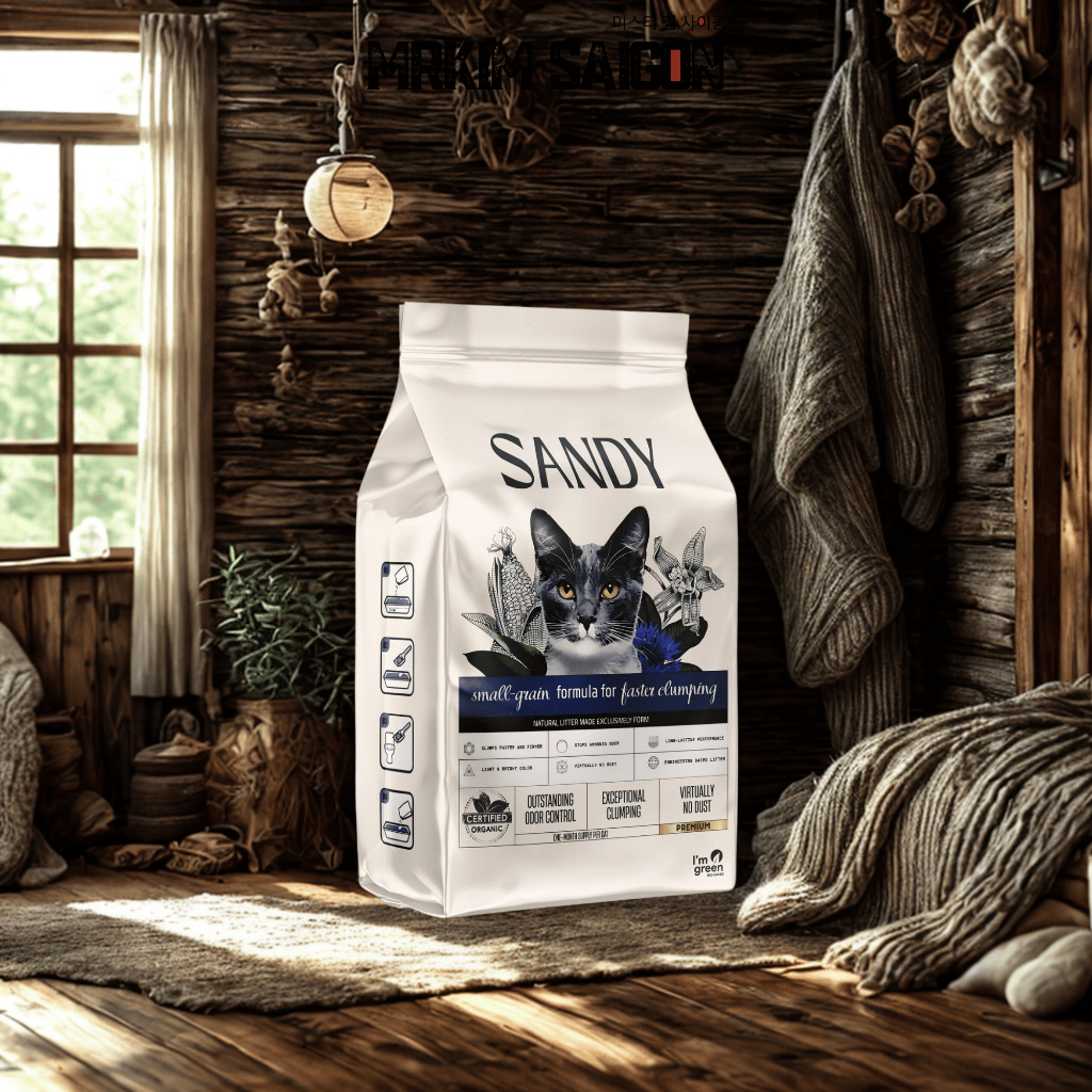 Cát Đất Sét Cho Mèo Sandy Túi 9L – 4Kg Vón Cục Nhanh, Khử Mùi Cực Tốt ...
