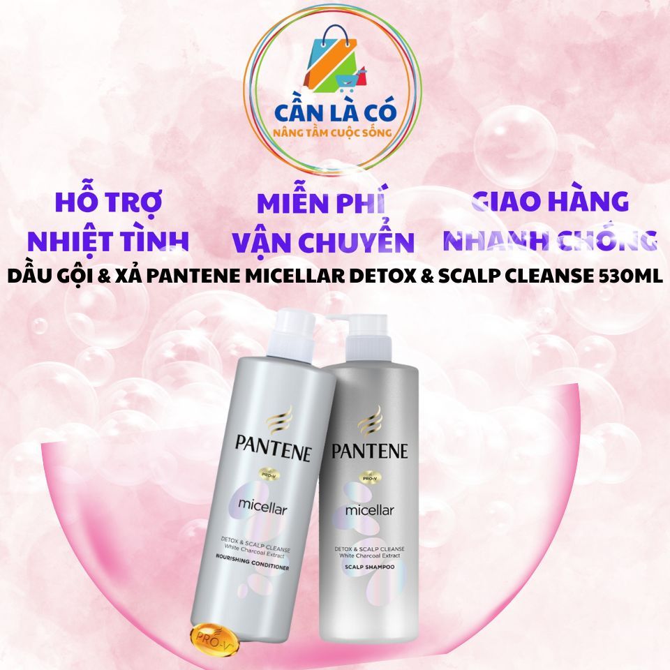 DẦU GỘI VÀ XẢ PANTENE MICELLAR DETOX & SCALP CLEANSE 530ML | Shopee ...
