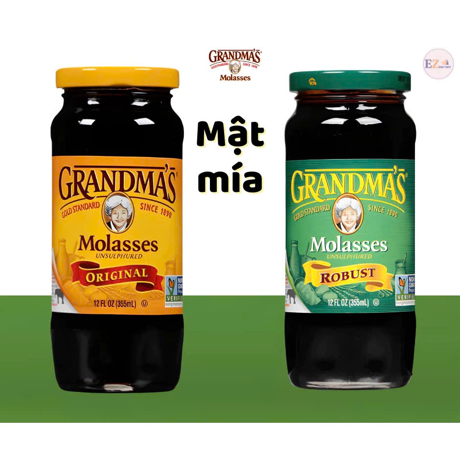 Mật mía Robust Green Molasses Grandma's - Hủ 355ml 2 vị: Original và ...