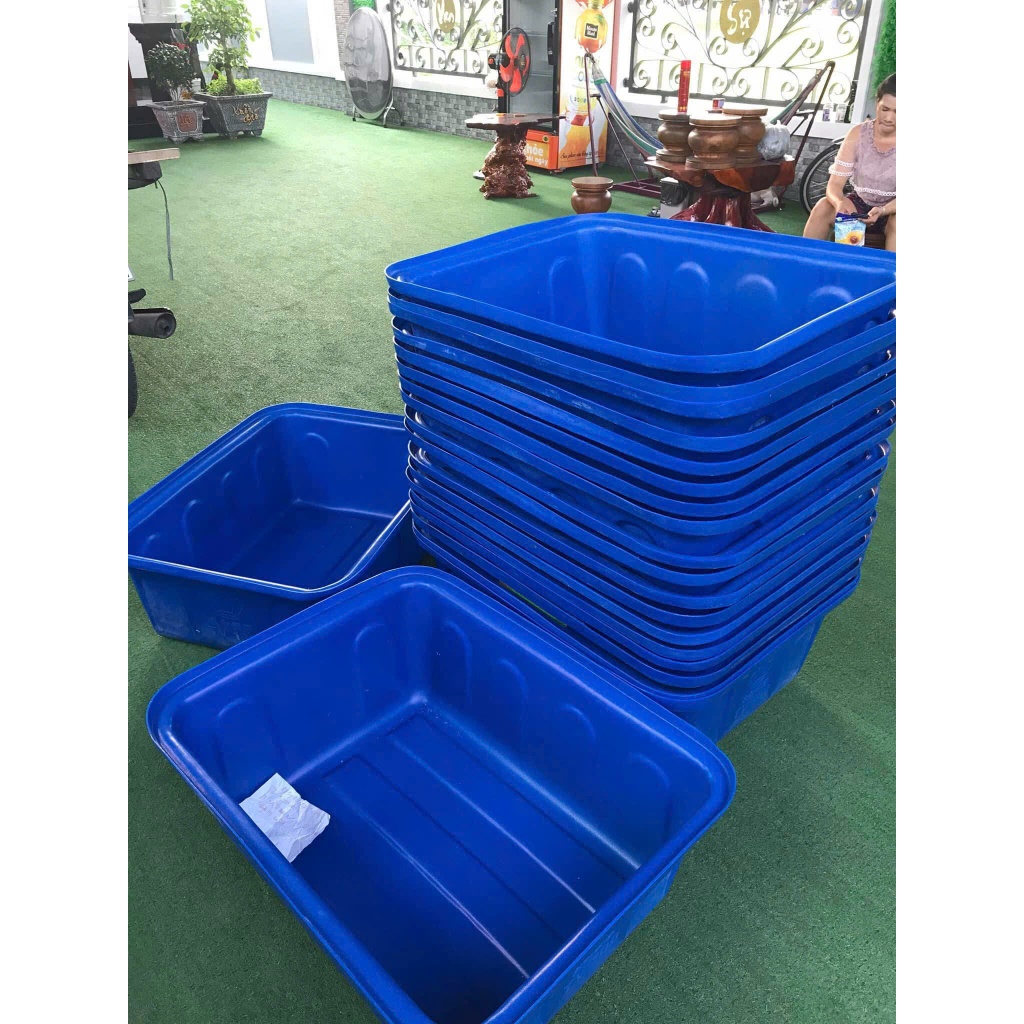 Thùng nhựa nuôi cá 1 lớp - chữ nhật Thịnh Hòa Size 30L-50L-100L-200L | Shopee Việt Nam